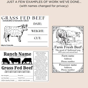 Custom Farm Fresh Meat Processing Sticker Label - Etsy
