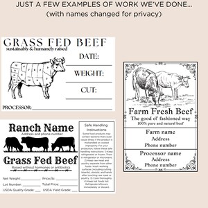 Custom Farm Fresh Meat Processing Sticker Label - Etsy