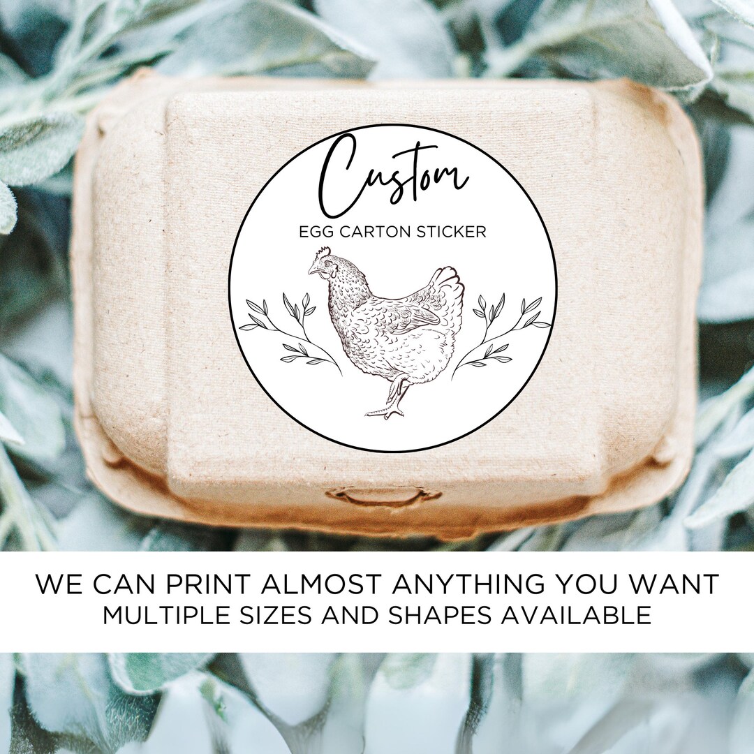 Custom Egg Carton Stickers - Etsy