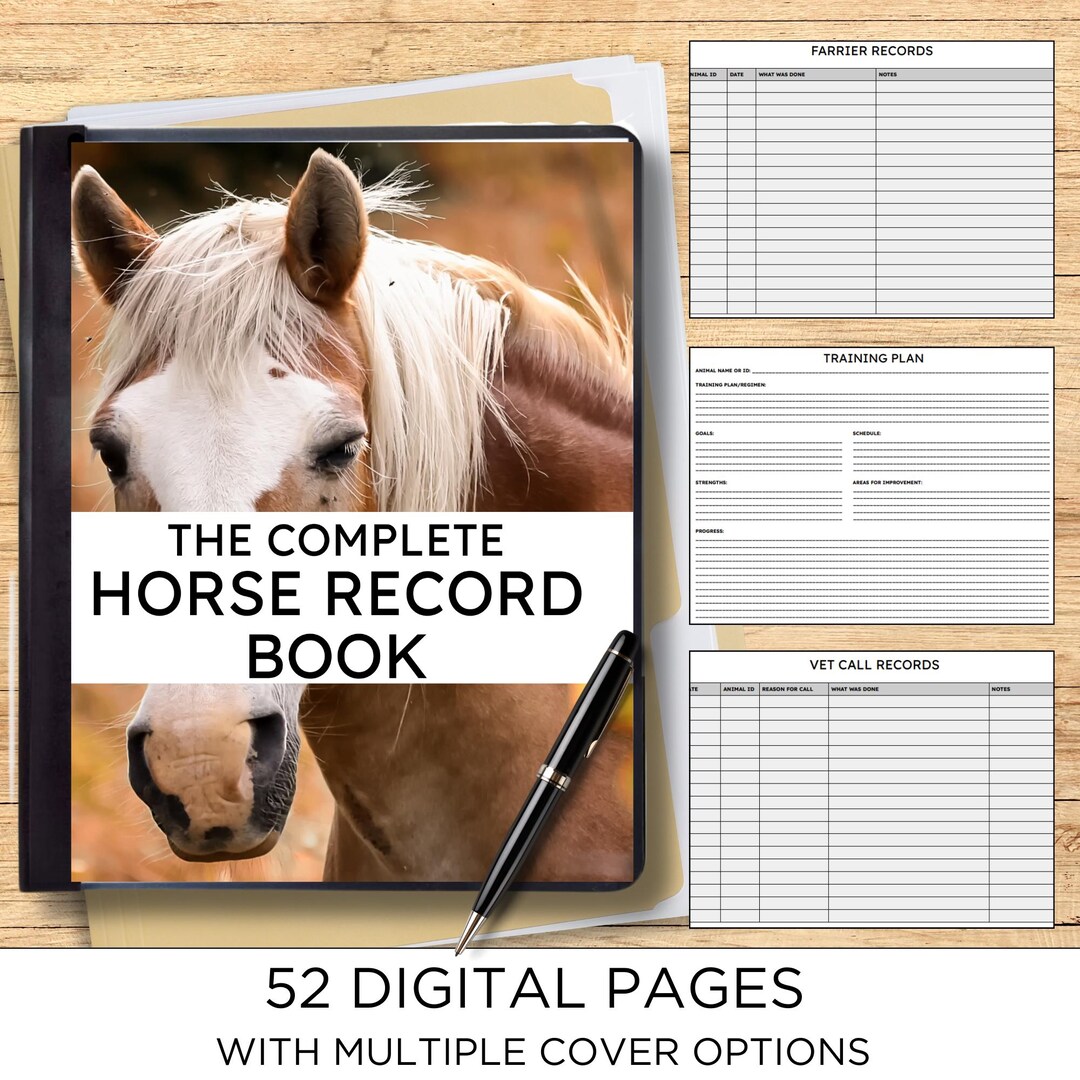 The Complete Horse Record Book - Digital Copy - Etsy