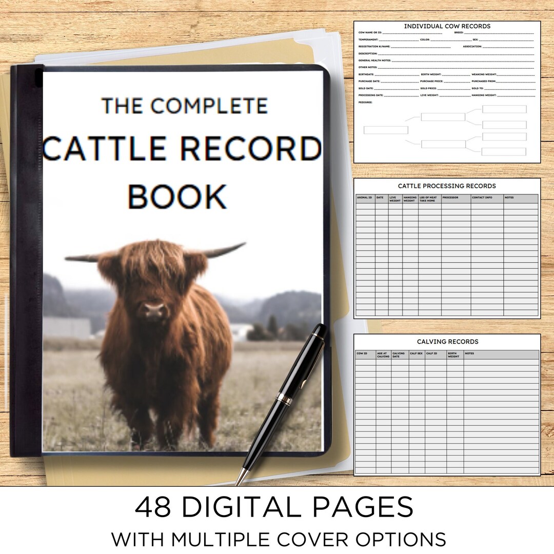 The Complete Cattle Record Book Digital Copy - Etsy