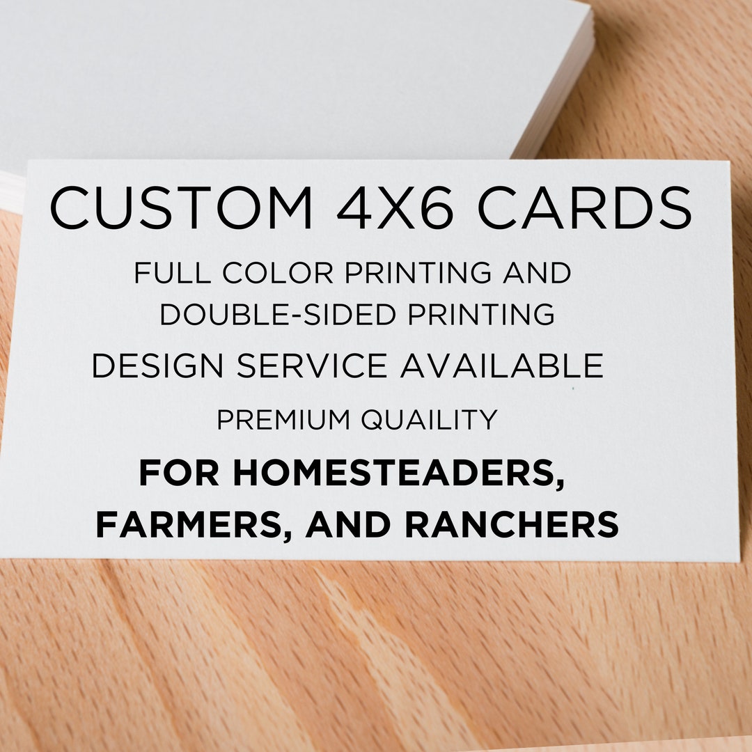 Custom 4x6 Cards for Farm, Ranch, and Homestead Businesses - Etsy