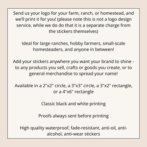 Custom Farm Ranch Homestead Logo Sticker - Etsy