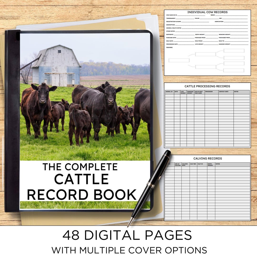 The Complete Cattle Record Book - Digital Copy - Etsy