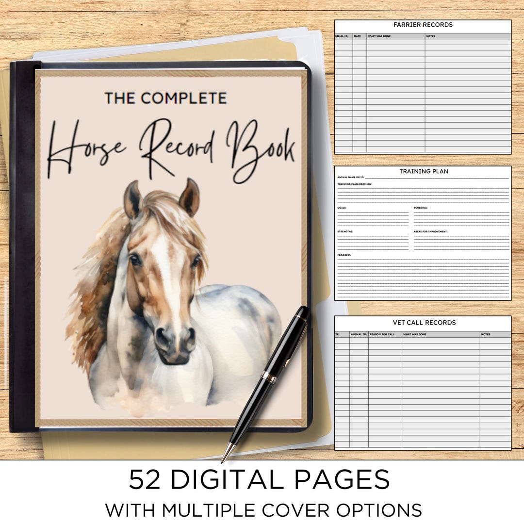 The Complete Horse Record Book - Digital Copy - Etsy