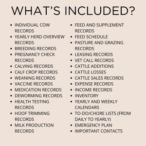 The Complete Cattle Record Book - Digital Copy - Etsy