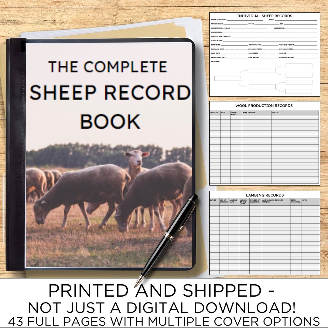 The Complete Sheep Record Book Physical Copy - Etsy