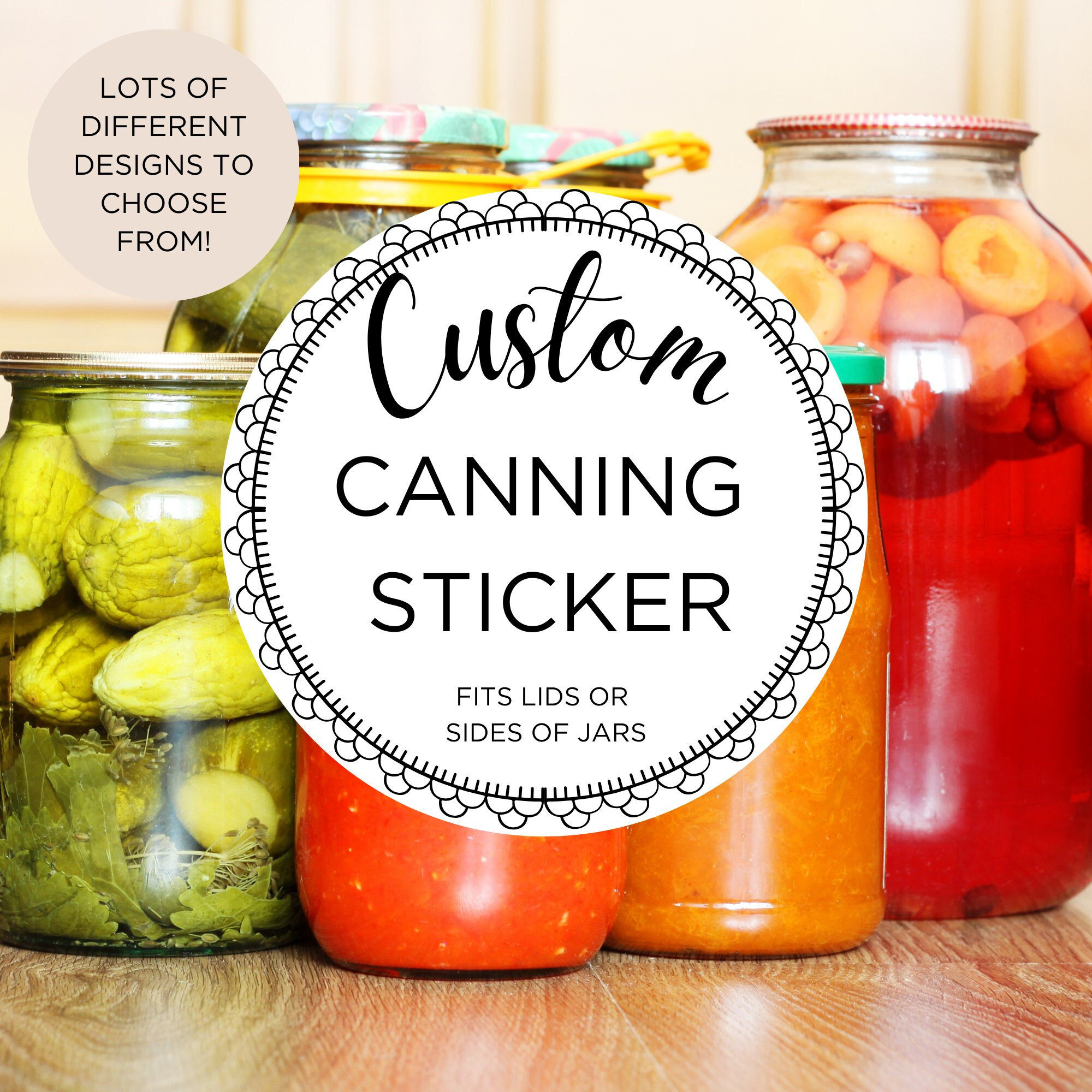 Custom Canning Label Stickers - Etsy