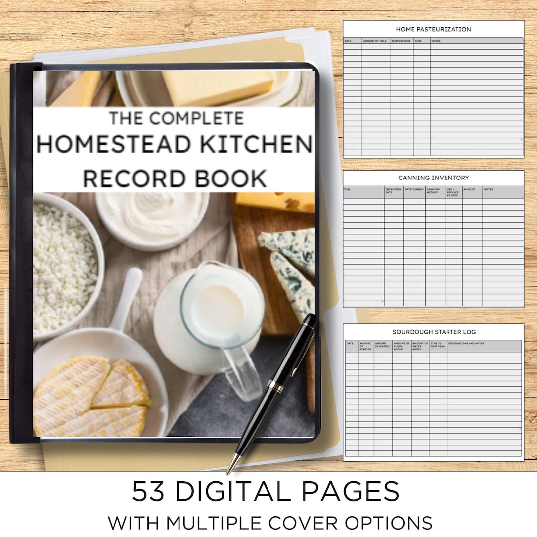 The Complete Homestead Kitchen Record Book - Digital Copy - Etsy
