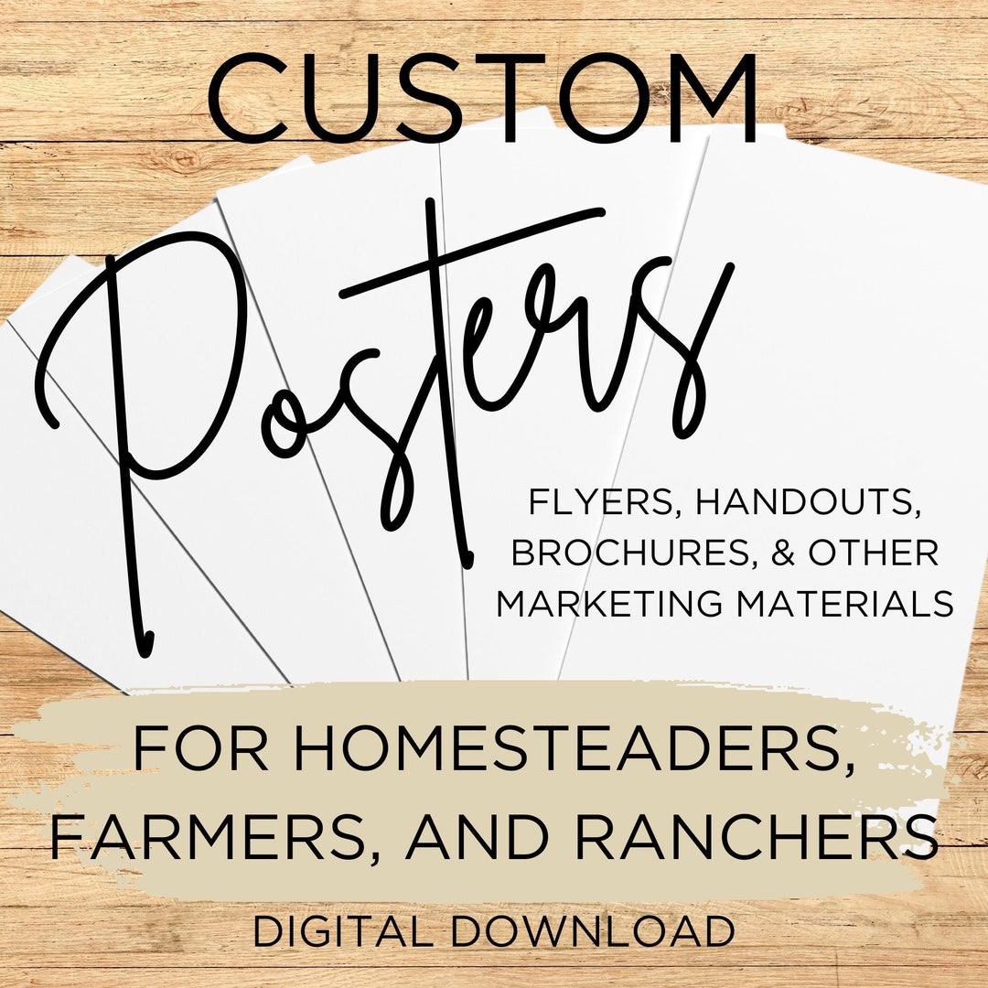 Custom Flyers, Brochures, Posters, Handouts, & Marketing Materials - Etsy