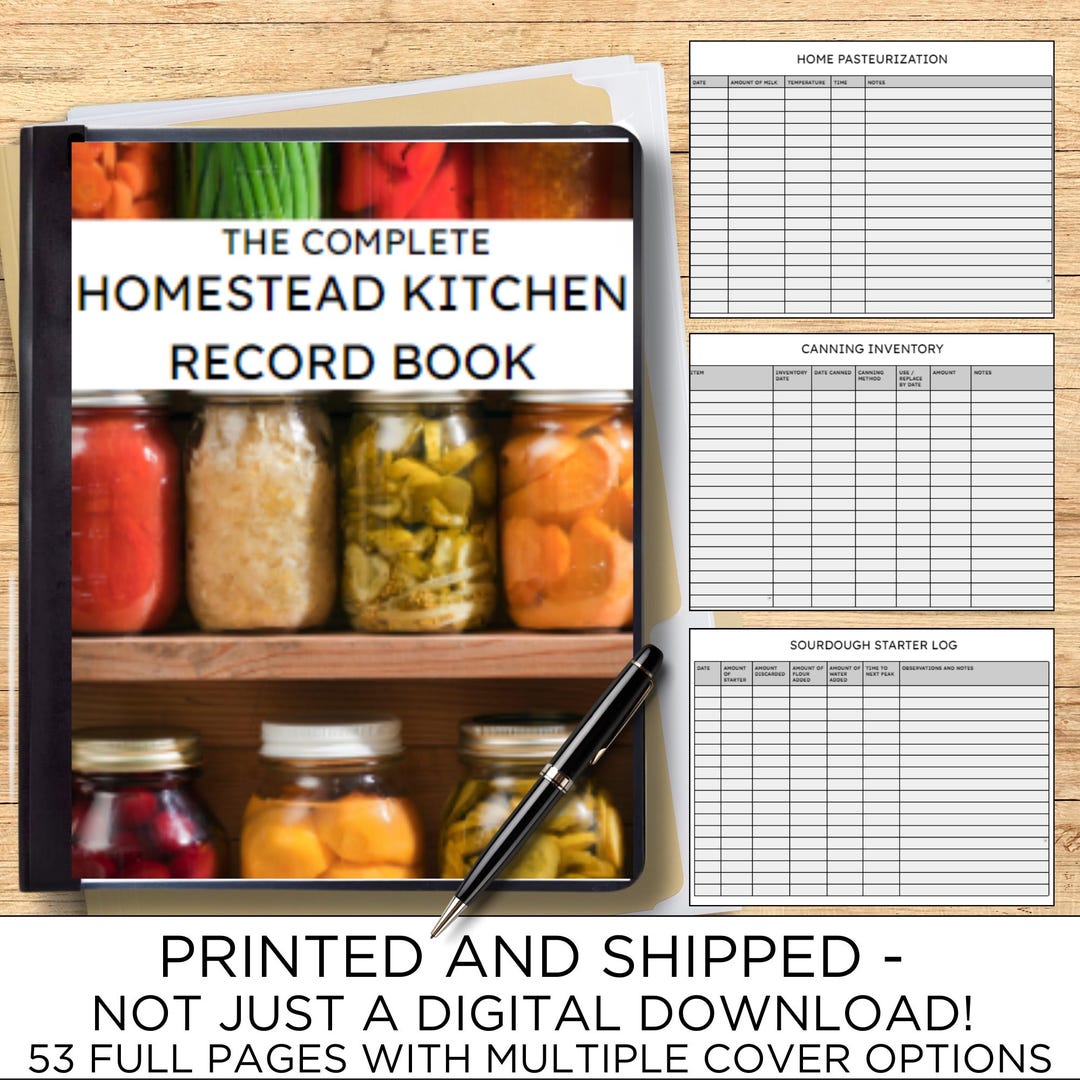 The Complete Homestead Kitchen Record Book - Physical Copy - Etsy