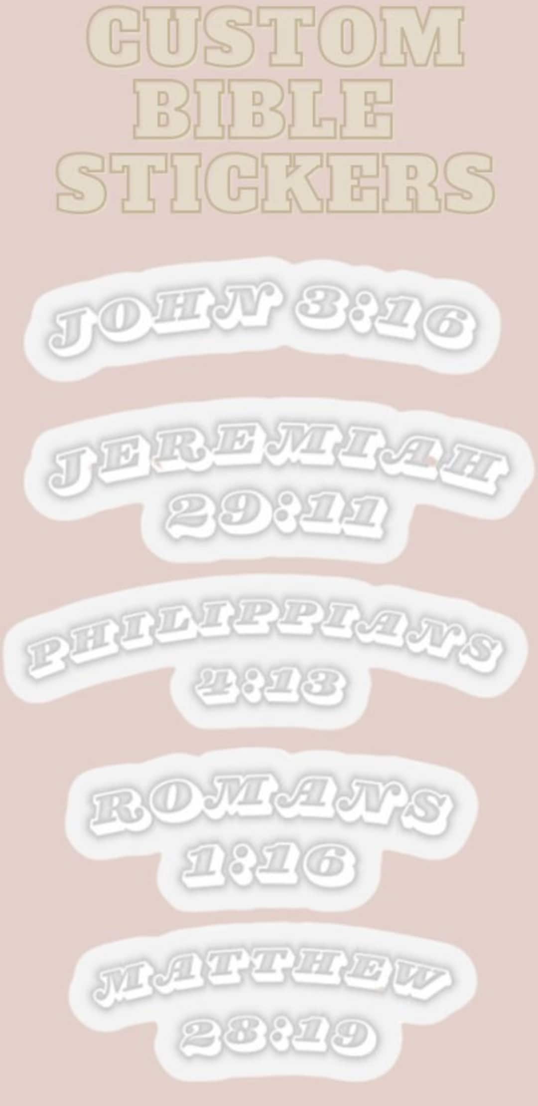 Custom Bible Verse Stickers Transparent Stickers Personalized Verses ...