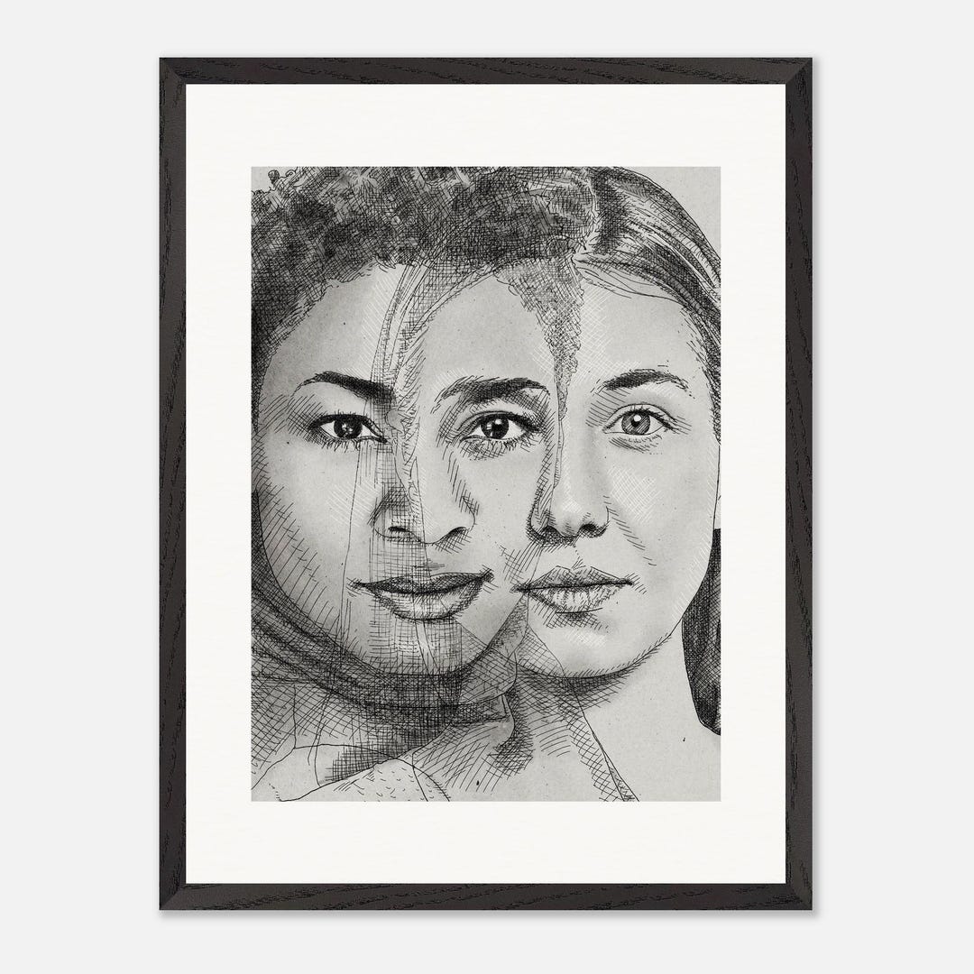 Where the Truth Hides (overlapping Faces) Illustration: Premium Wooden ...
