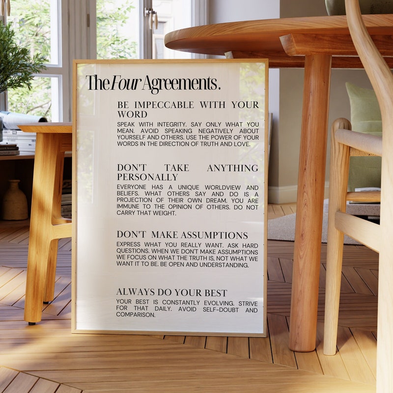 The Four Agreements - Etsy