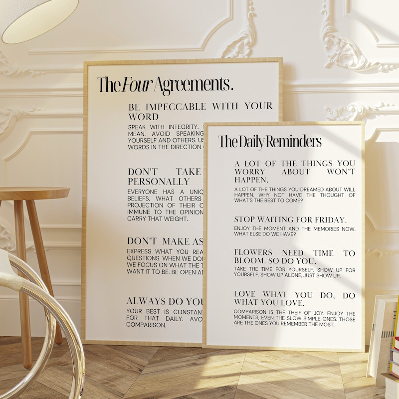 The Four Agreements Posters - Etsy