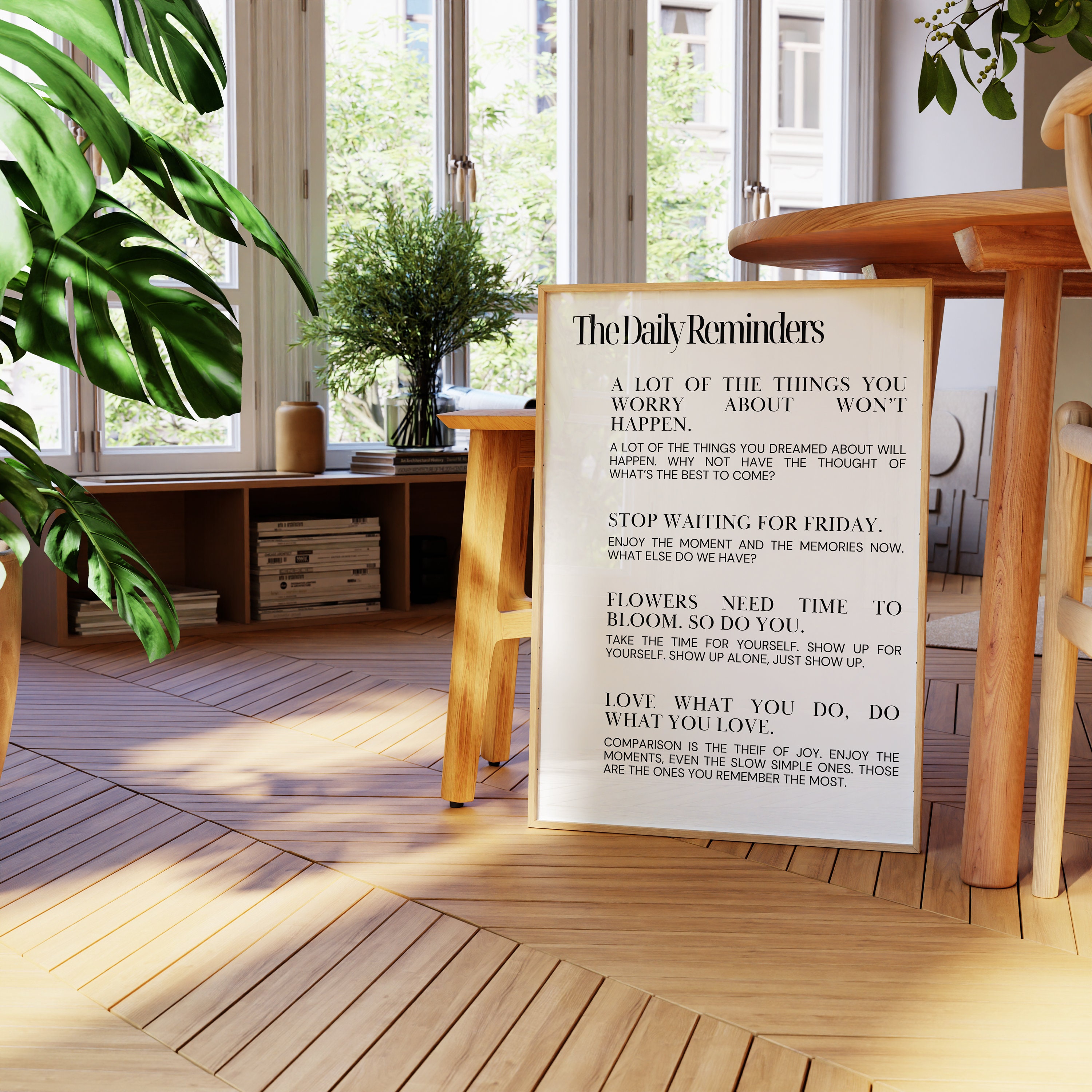 The Daily Reminders Wall Art Black and White Art Home Decor Print Art ...