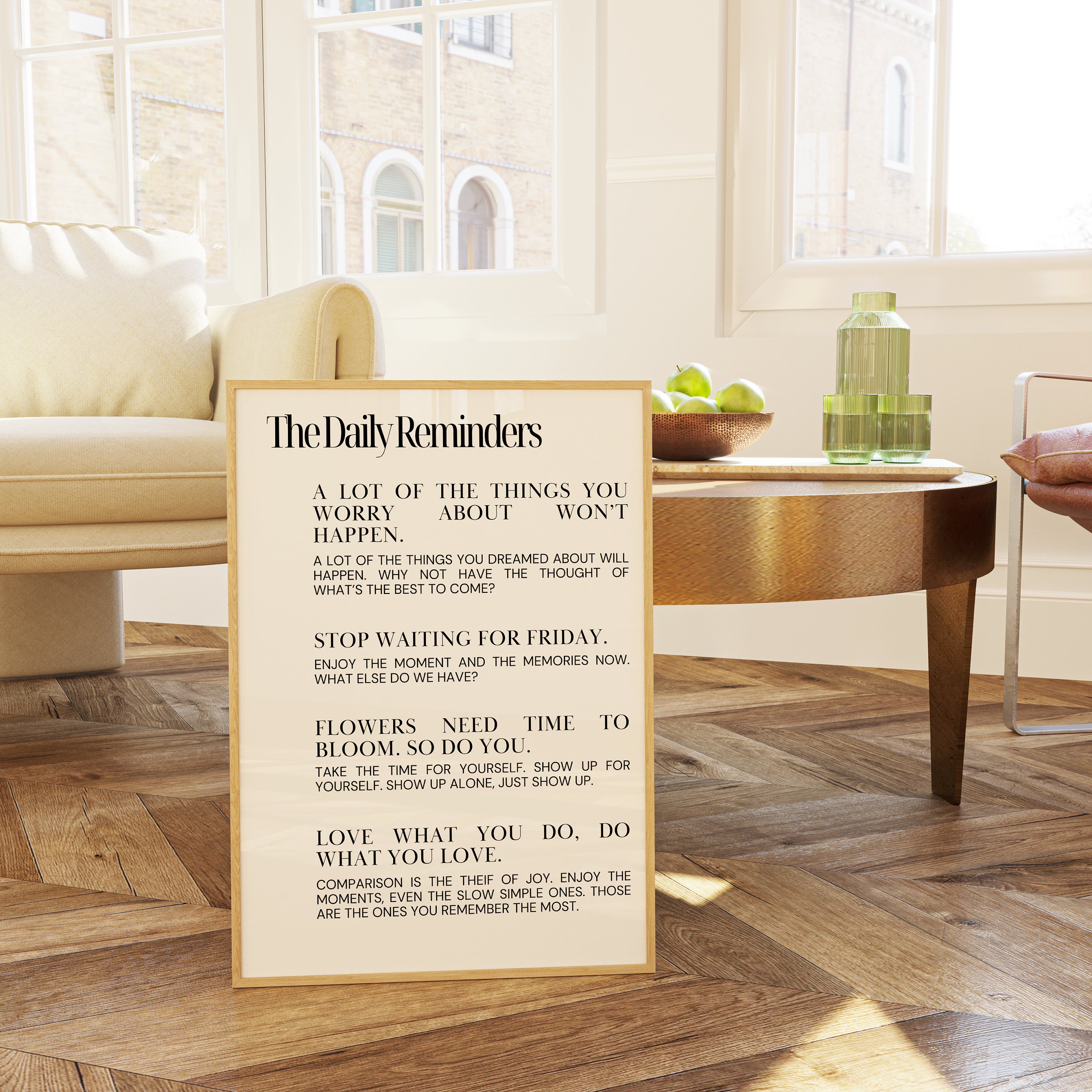 The Daily Reminders Wall Art Black and White Art Home Decor Print Art ...