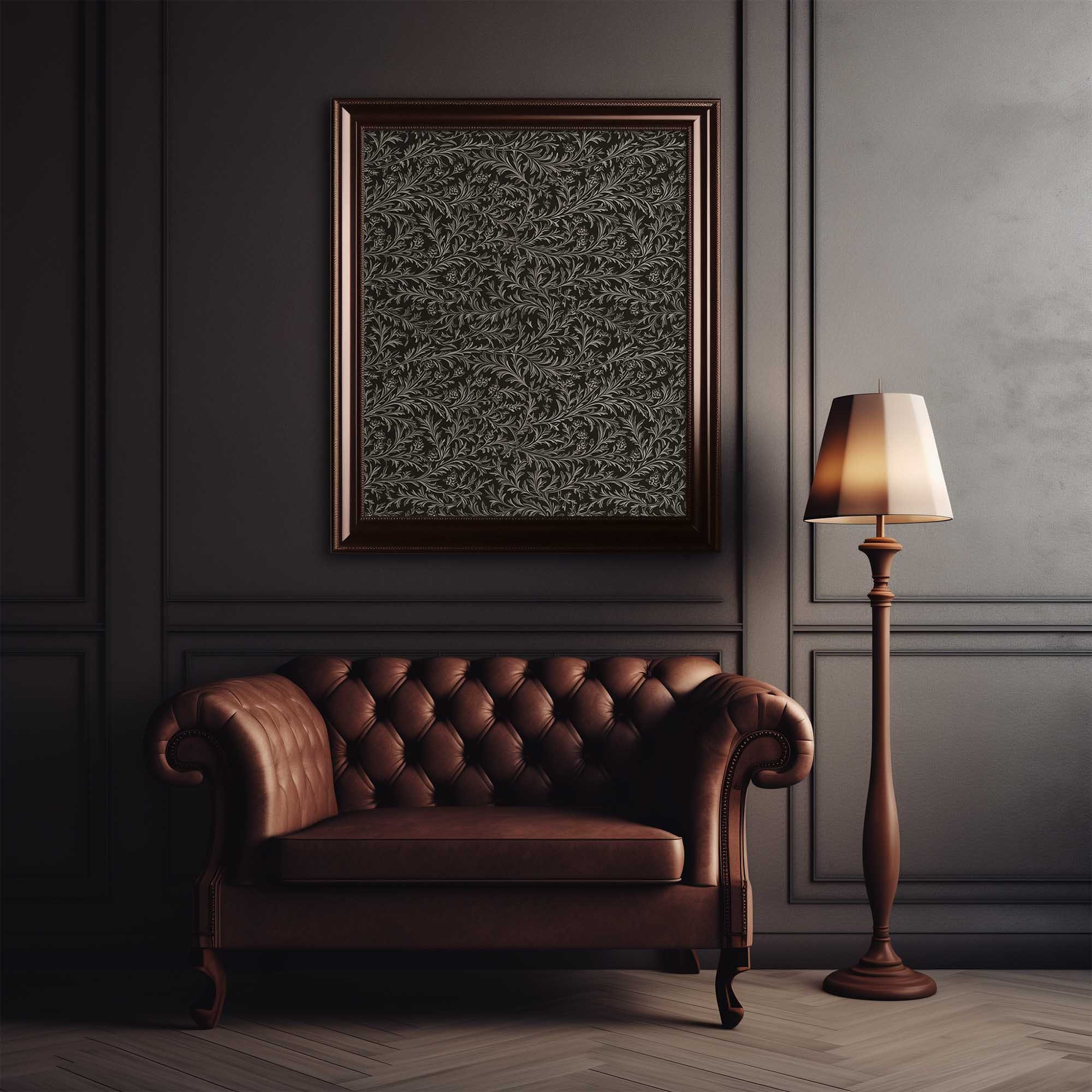 Moody Textile Wall Art Printable Dark Tapestry Pattern Painting Vintage ...