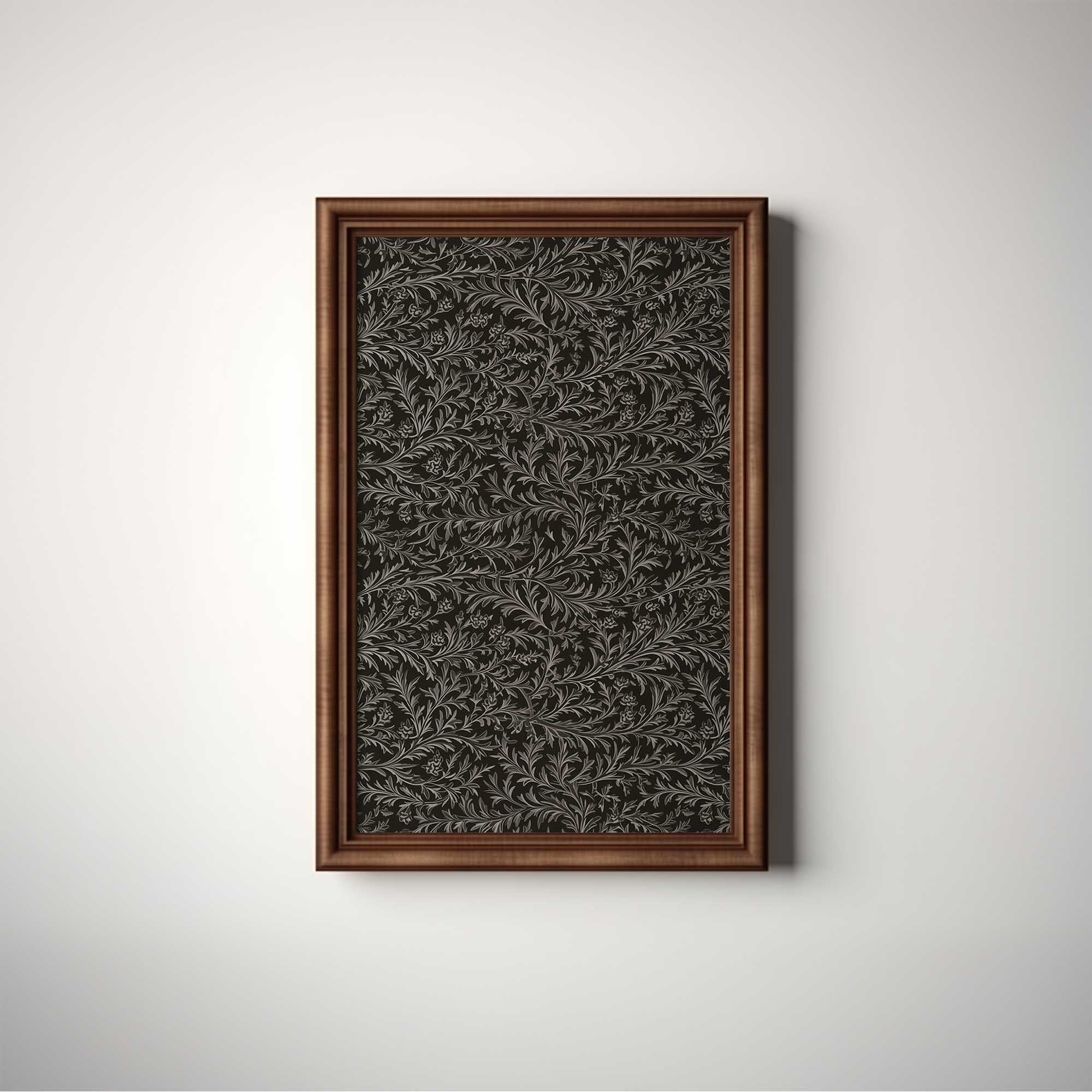 Moody Textile Wall Art Printable Dark Tapestry Pattern Painting Vintage ...