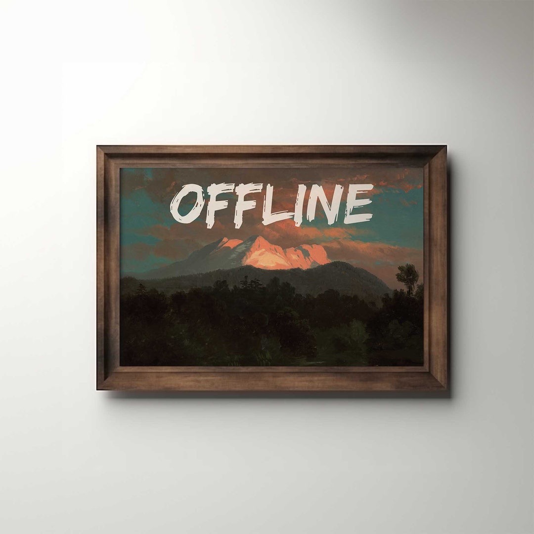 Altered Art Vintage Painting Offline Wall Art Trendy Office Print ...