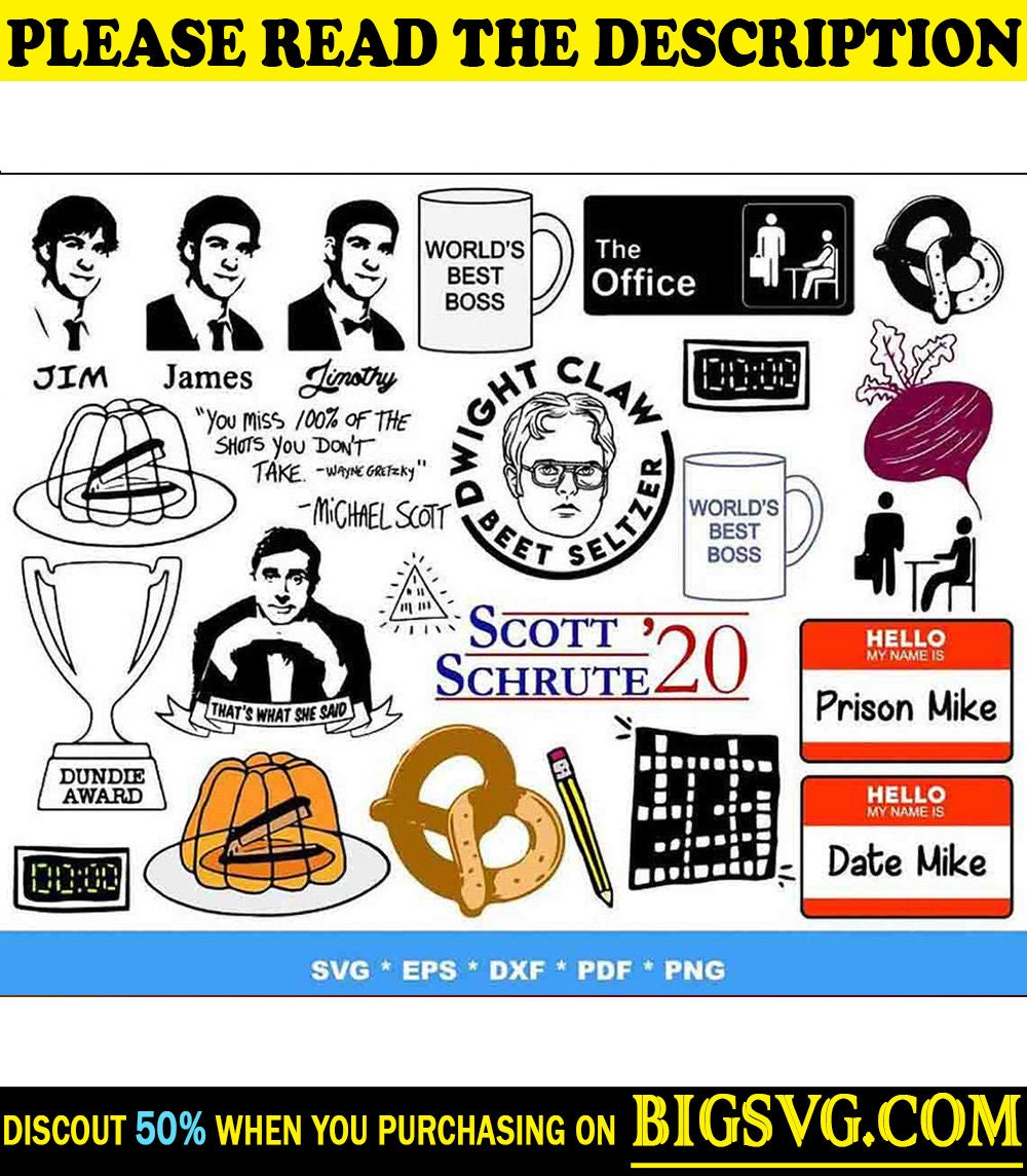 1.000 THE OFFICE SVG, the Office Svg Bundle, Michael Scott Svg, Dunder ...