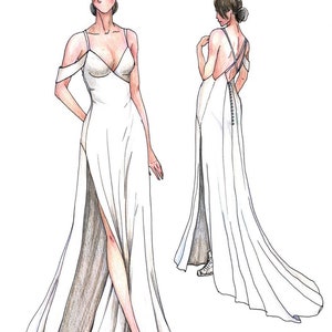 Sketch of Your Wedding Dress, Create Your Own Gown Concept, Custom ...