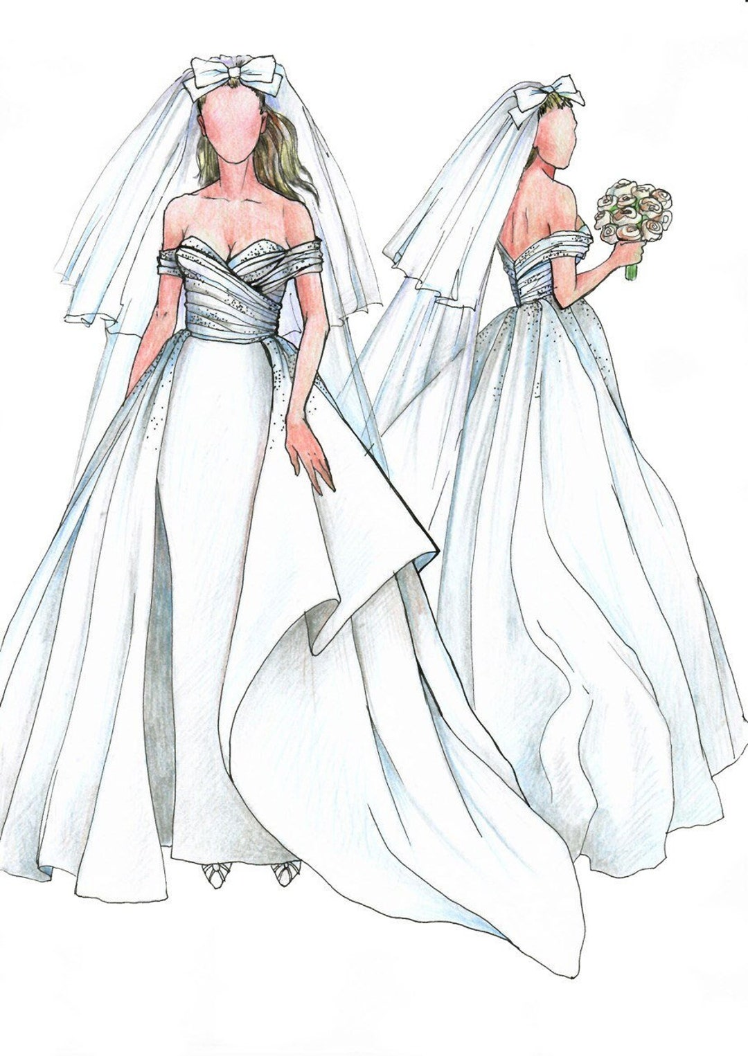 Bridal Fashion Illustration, Individual Project Drawing, Designer ...