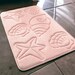 Starfish Bath Mat for Bathroom Decor, Sea Shells Bath Mat, Absorbent ...