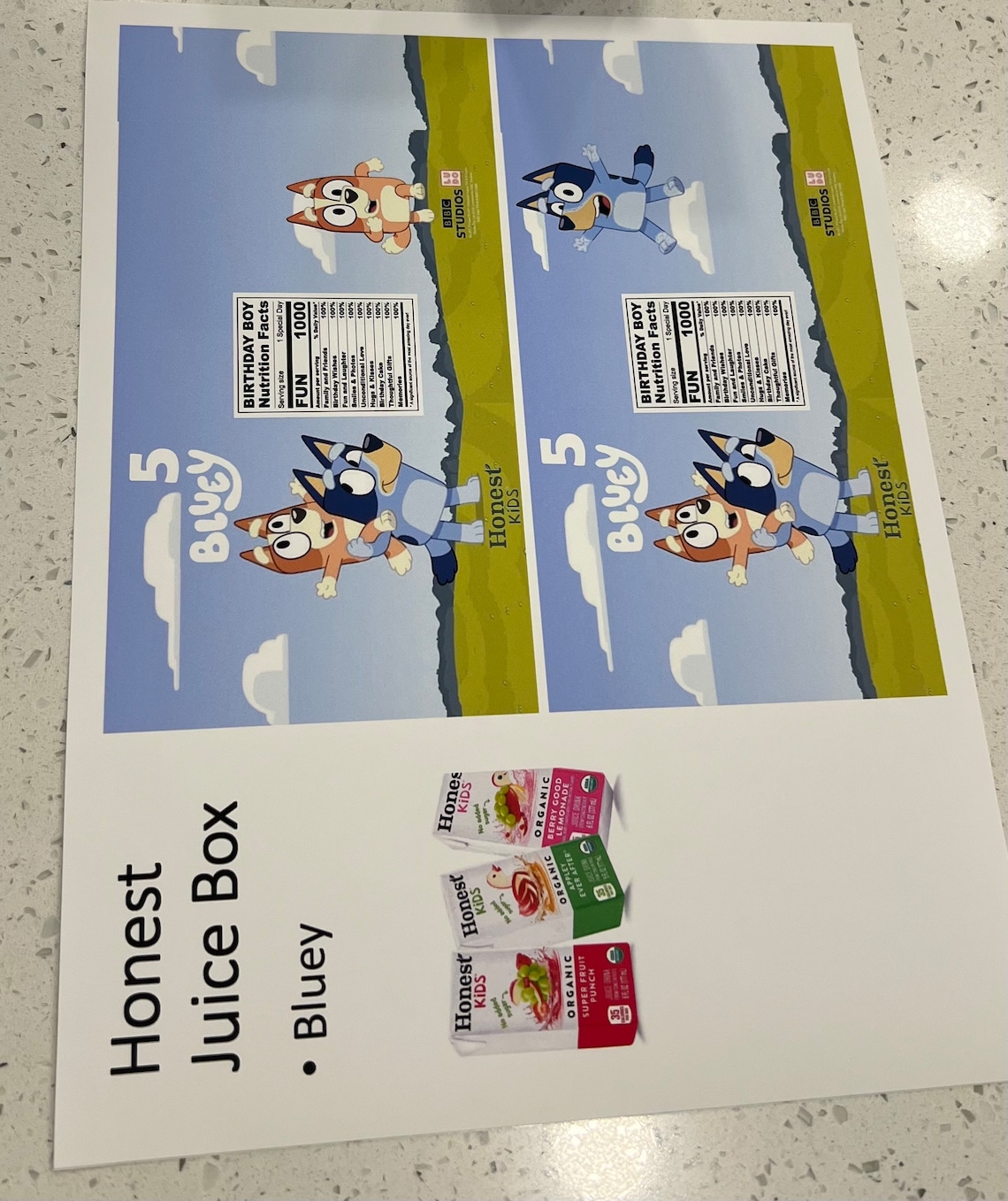 Bluey Juice Box Stickers / Bluey Decorations / Bluey Party Favors - Etsy