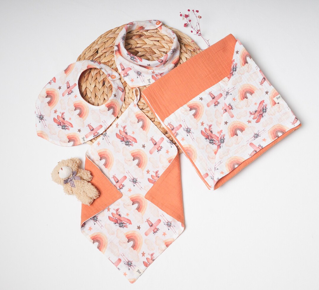 Newborn Gift Set, Newborn Muslin Blanket Set, Gift for New Parents - Etsy