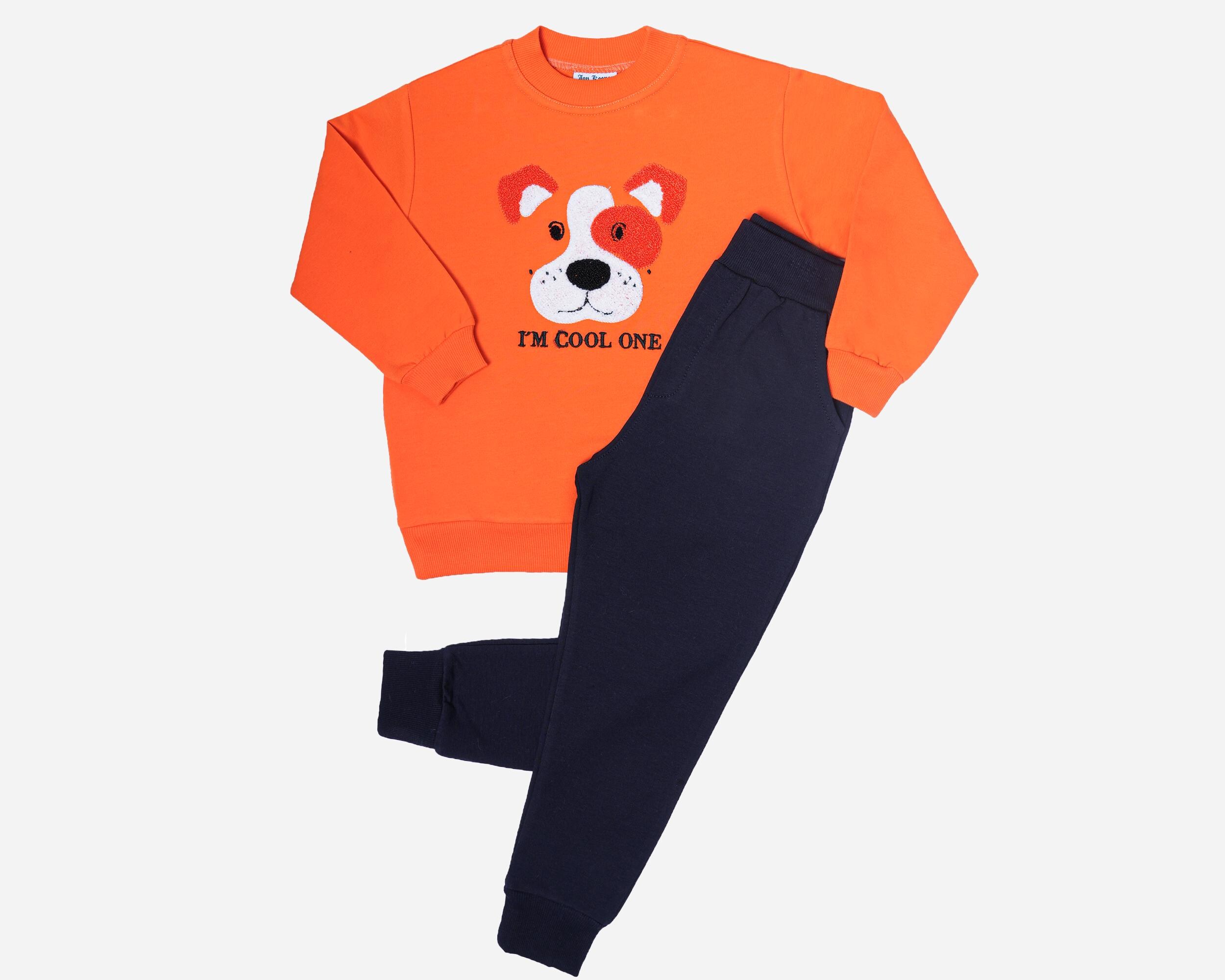 Colourful Tracksuit for Kids With Cute Dog Embroidery - Etsy