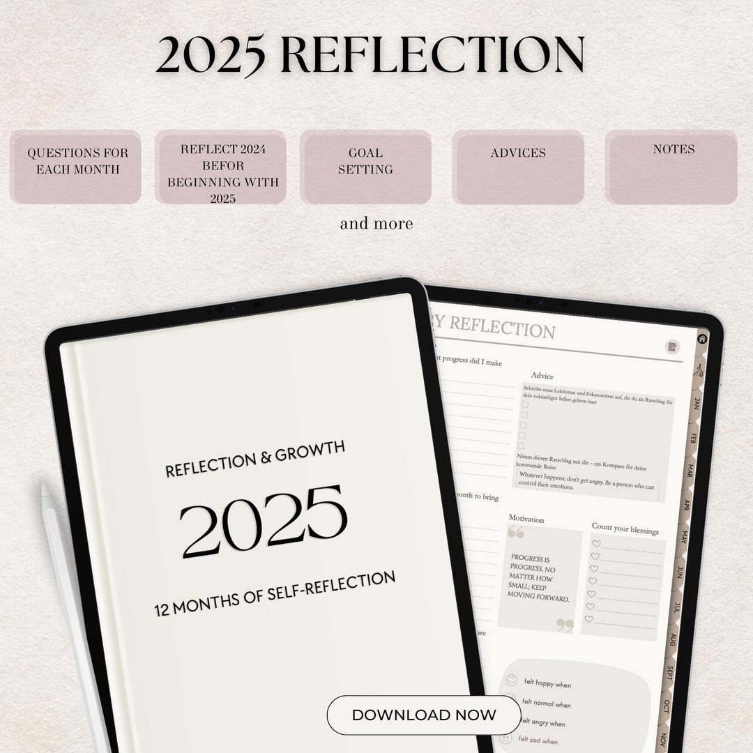 Self Reflection Planner Digital Journal Digital Planner Goodnotes ...