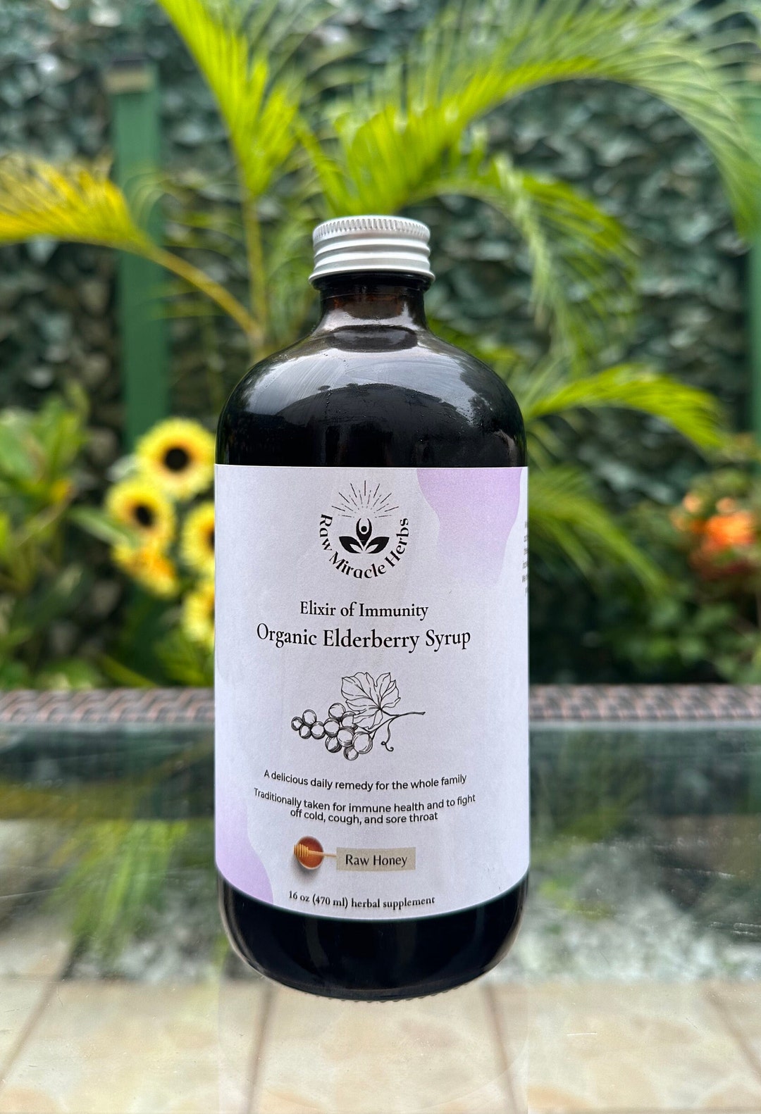 Organic Elderberry Syrup Elixir 16oz - Etsy