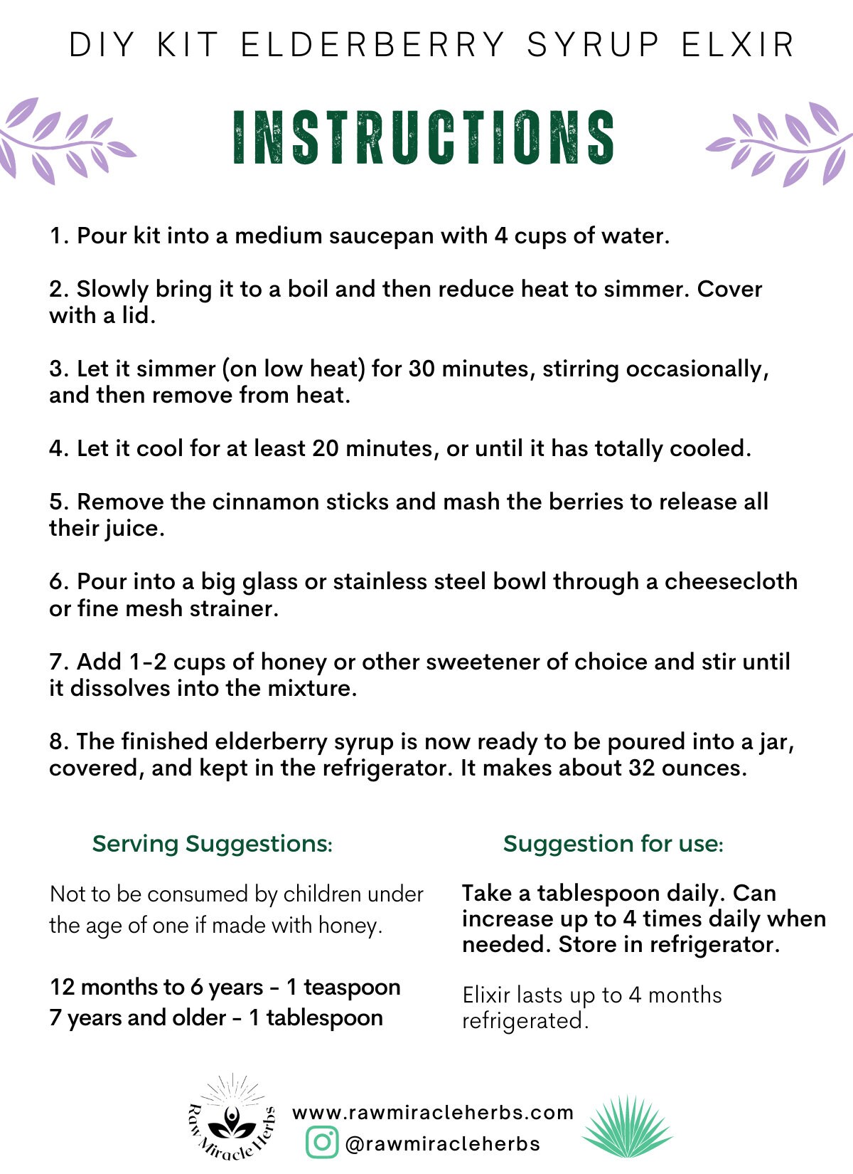 DIY KIT (elderberry Syrup Elixir) - Etsy