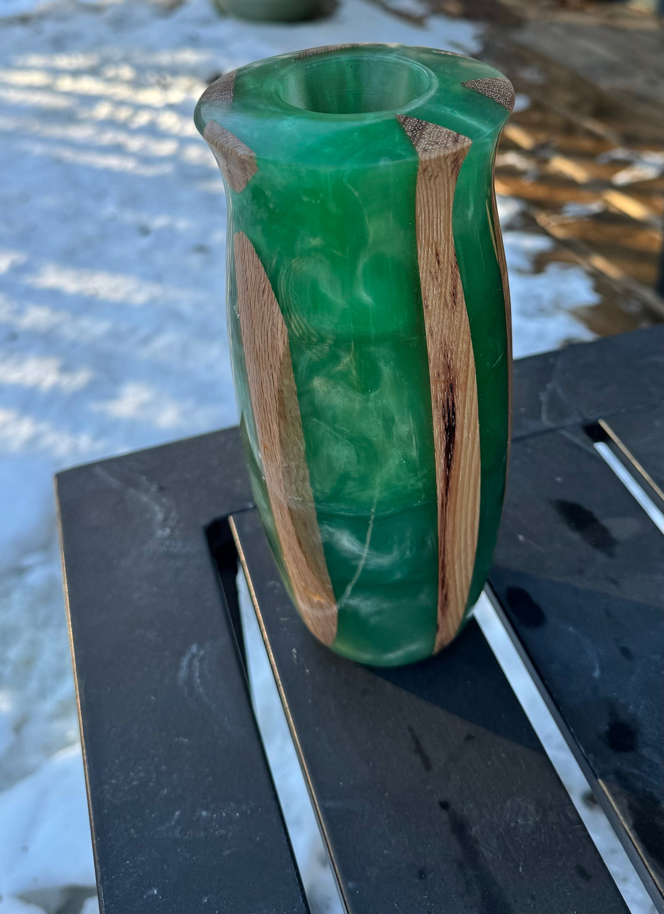 Unique Ash and Epoxy Vase. - Etsy