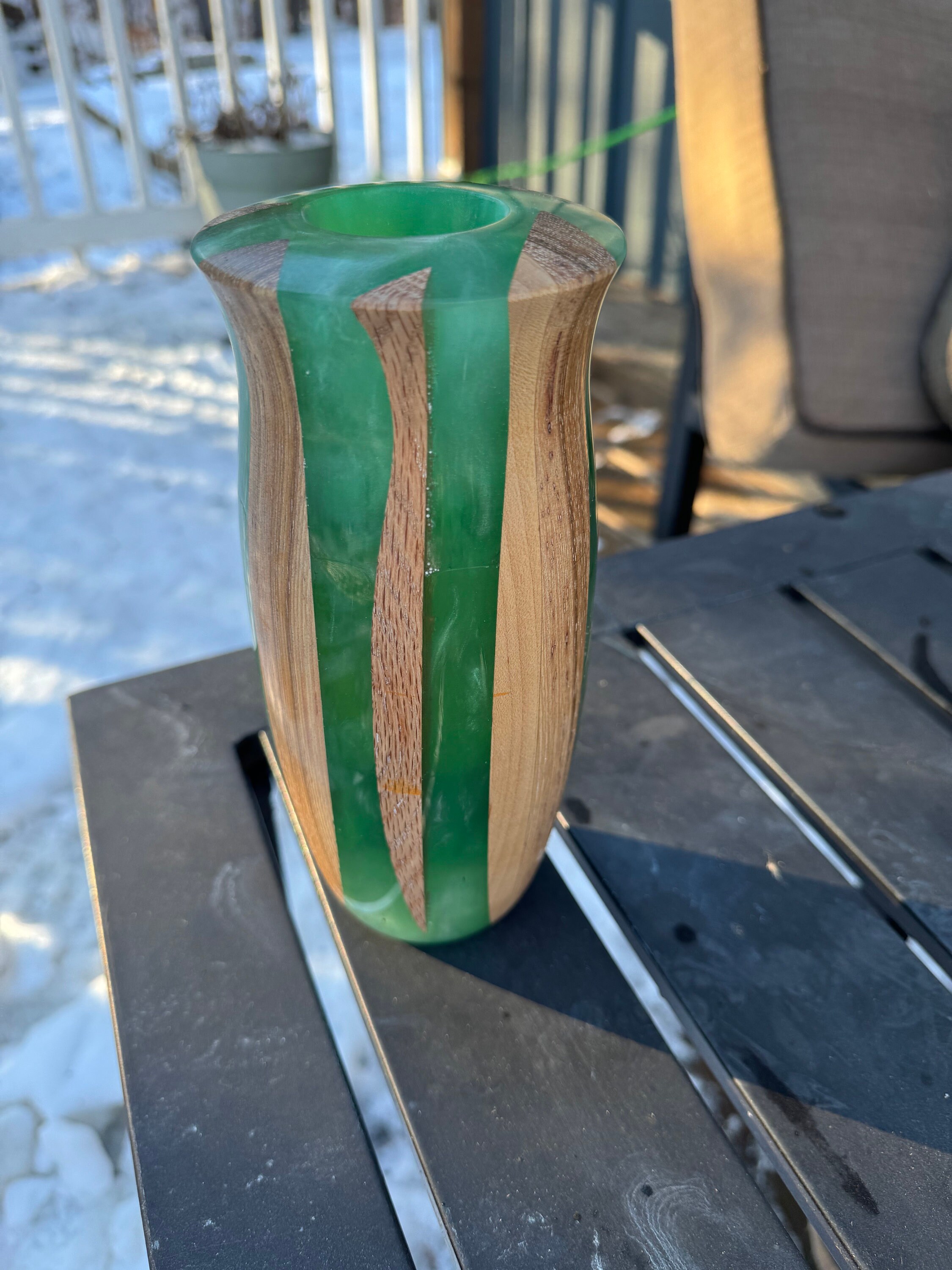 Unique Ash and Epoxy Vase. - Etsy