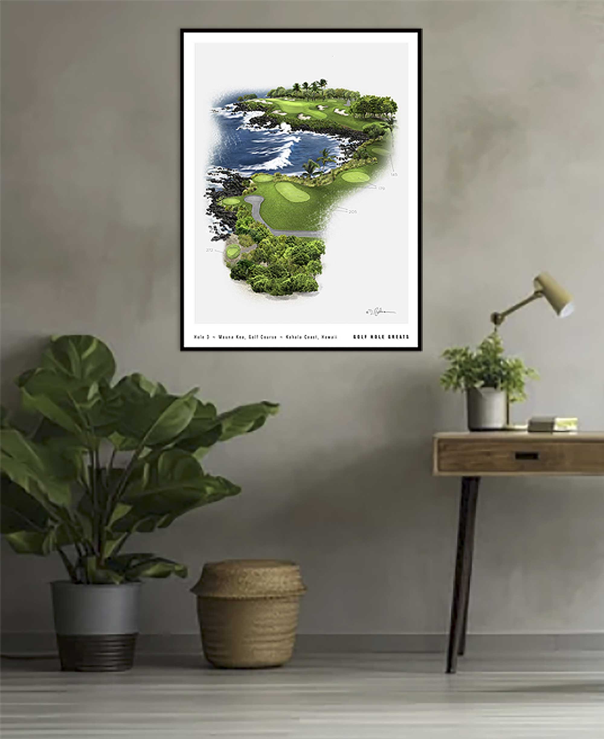 Mauna Kea Hole 3 Print, Hawaii Posters, Golf Prints in Hawaii, Golf ...