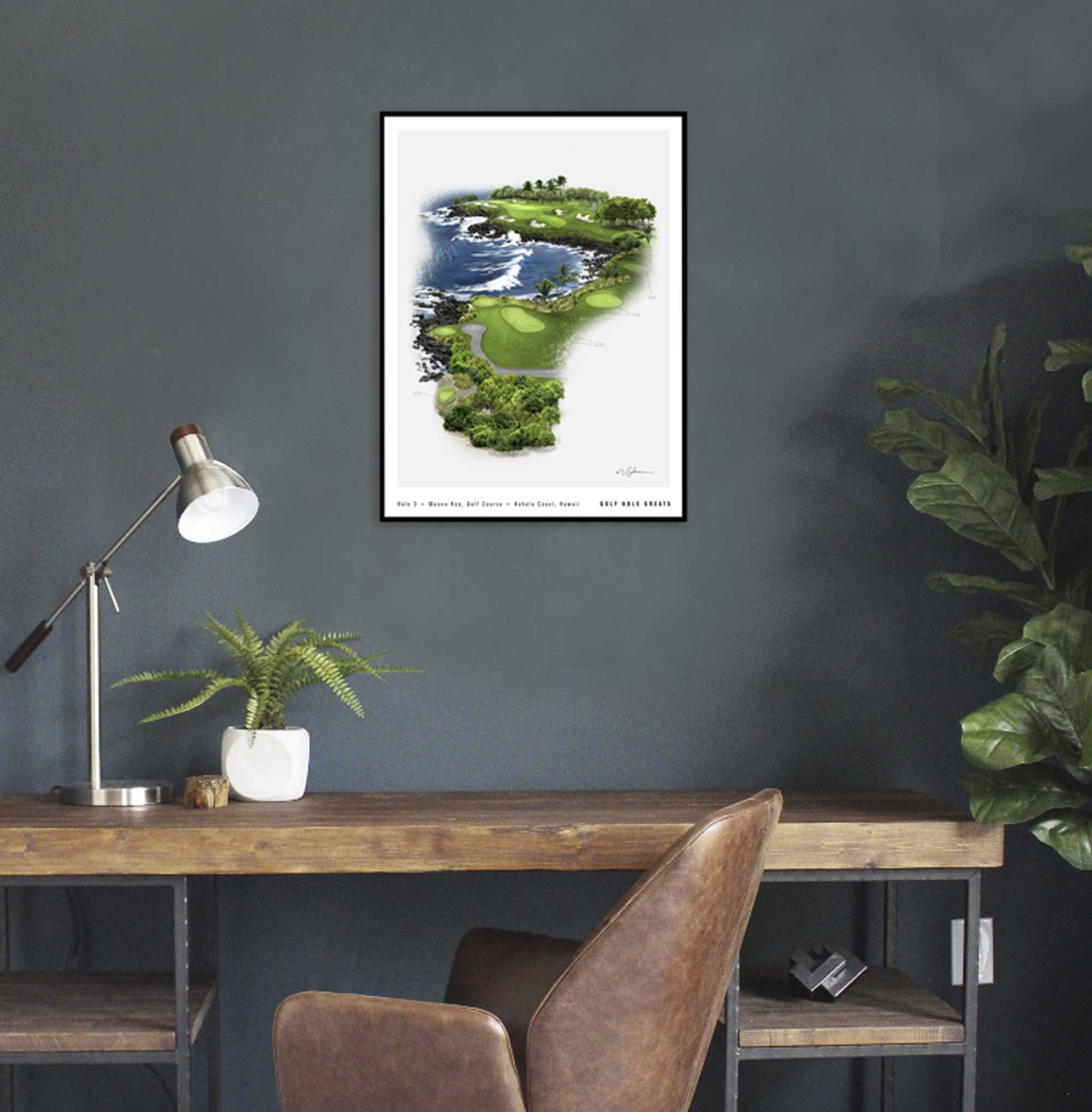 Mauna Kea Hole 3 Print, Hawaii Posters, Golf Prints in Hawaii, Golf ...