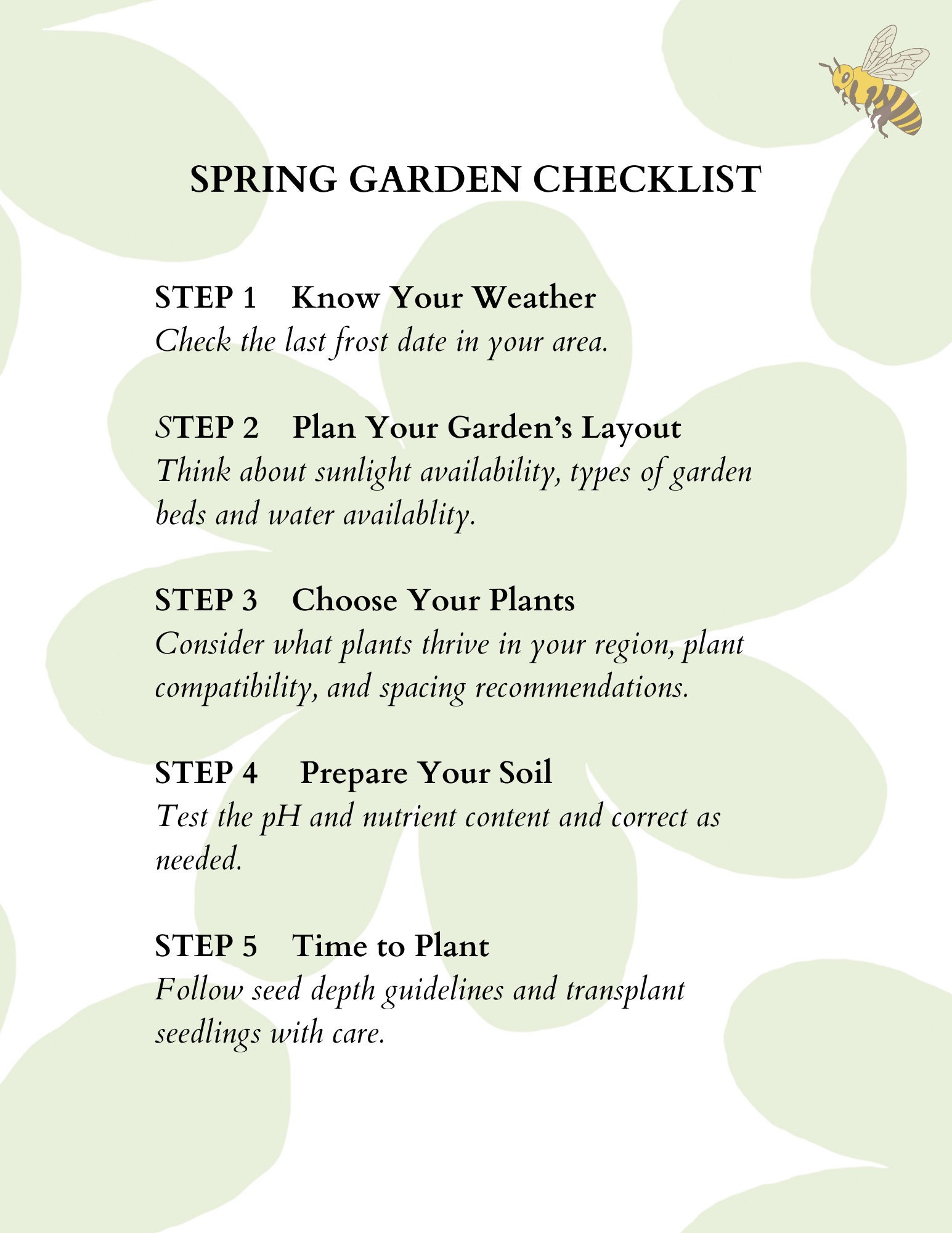 Spring Garden Planner Booklet for Beginner Gardeners - Etsy