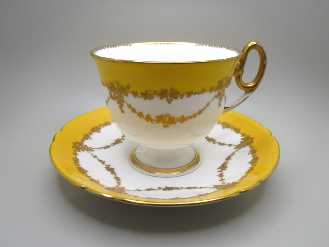 Shelley Vintage Teacup and Saucer | Bridal Shower Gift | Elegant Tea ...