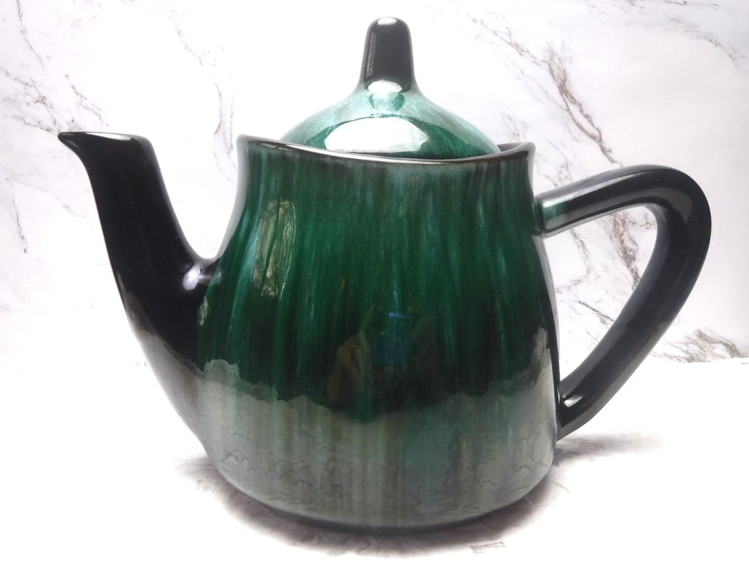Blue Mountain Pottery Teapot: Vintage Canadian Green Glaze, Collingwood ...