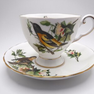 Tuscan Vintage Teacup and Saucer | Audubon Birds | Baltimore Oriole ...