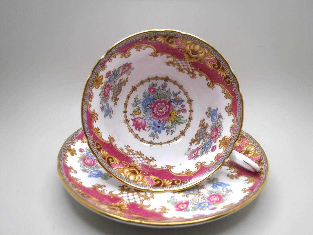 Shelley Vintage Teacup and Saucer | Sheraton | Elegant Tea Party | Rare ...