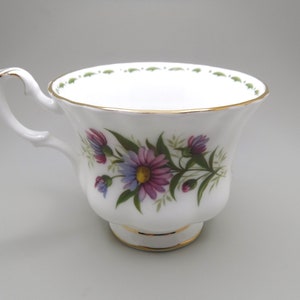 Royal Albert Vintage Teacup and Saucer Flower of the Month Michaelmas ...