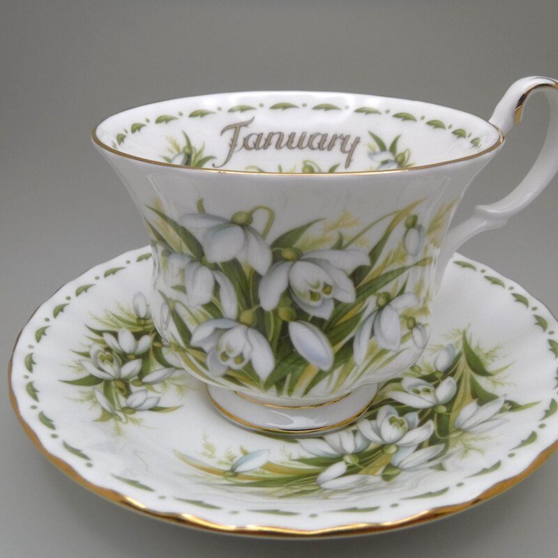January Tea Cup - Etsy