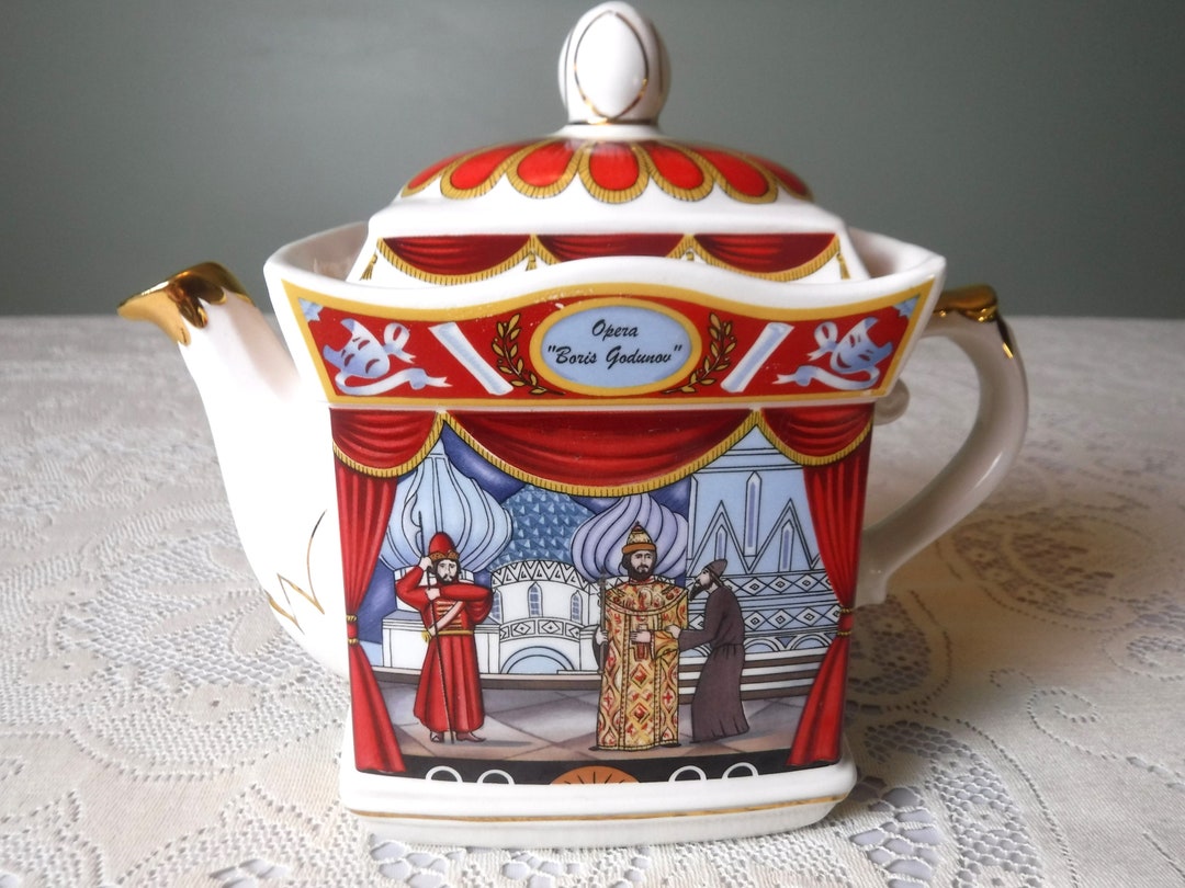 Sadler Vintage Opera Godunov Teapot: Golden Dolphin, Russian Collection ...
