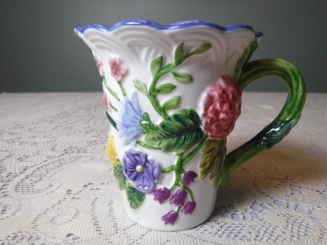 Butterfly Flower Creamer | Floral Pitcher | Spring Table Decor ...