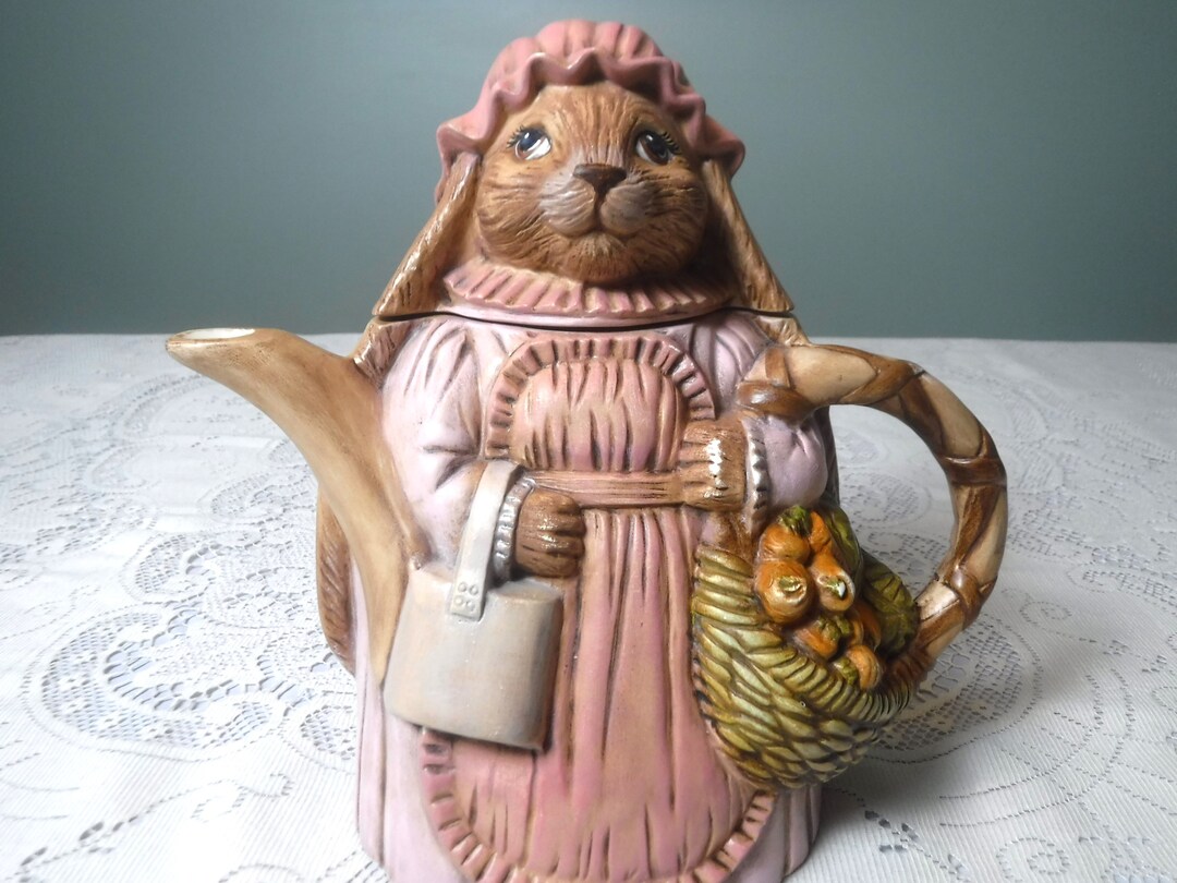 Vintage Bunny Teapot | Rabbit Teapot | Collectible Teapot | Tea Party ...