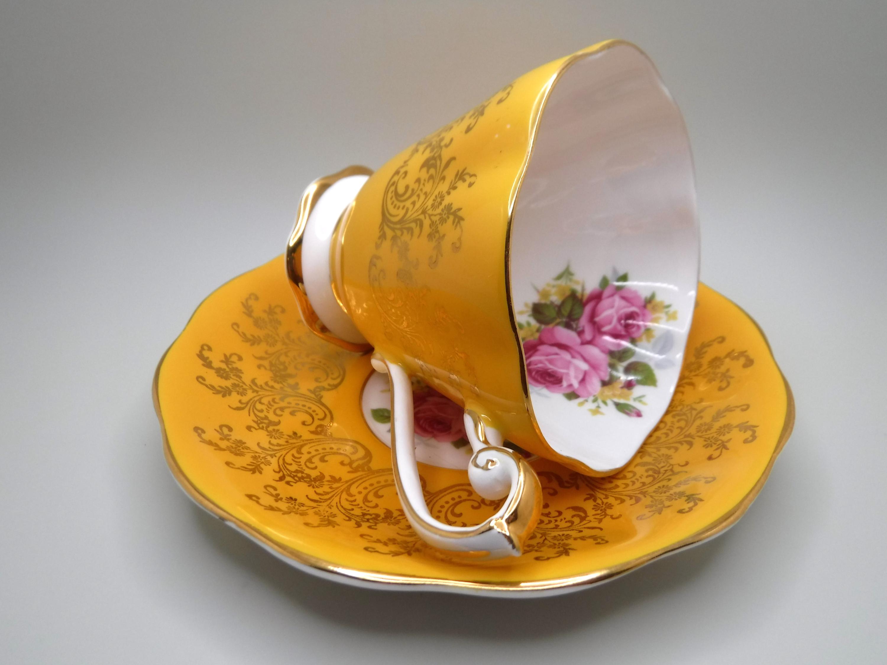 Royal Standard Vintage Teacup and Saucer Orange Teacup Elegant Tea ...