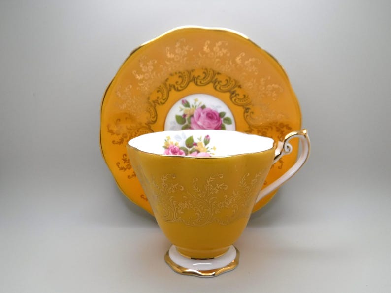 Royal Standard Vintage Teacup and Saucer Orange Teacup Elegant Tea ...